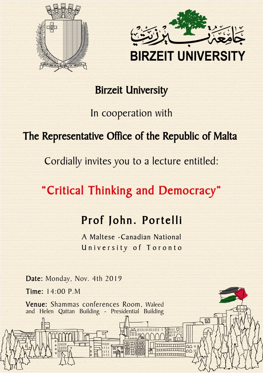 Critical Thinking and Democracy | Birzeit University